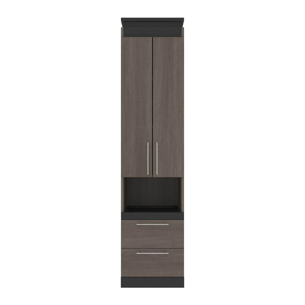 Bark Grey & Graphite 20"W Storage Cabinet with Pull-Out Shelf- Model O ...