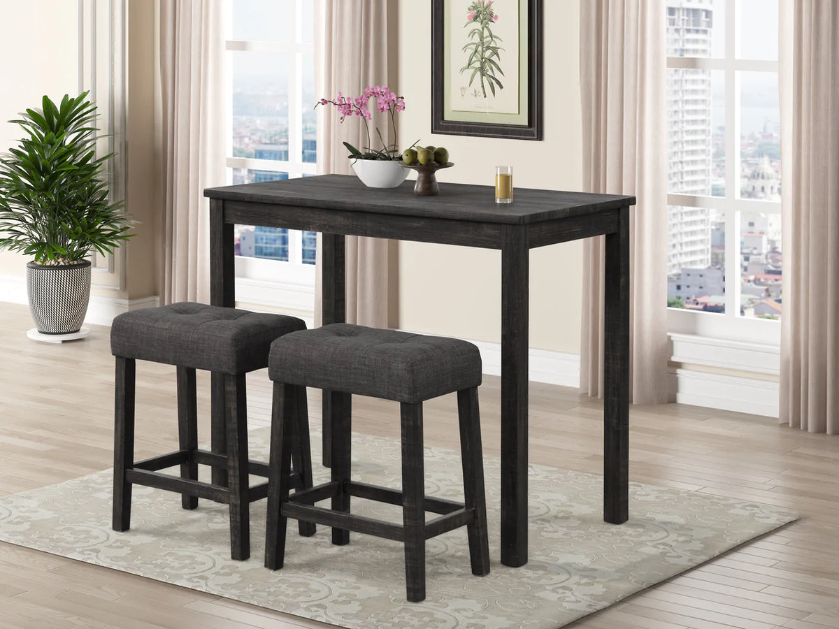 3 PC Counter Height Dining Table Set- Includes USB Ports- Model #1105 ...