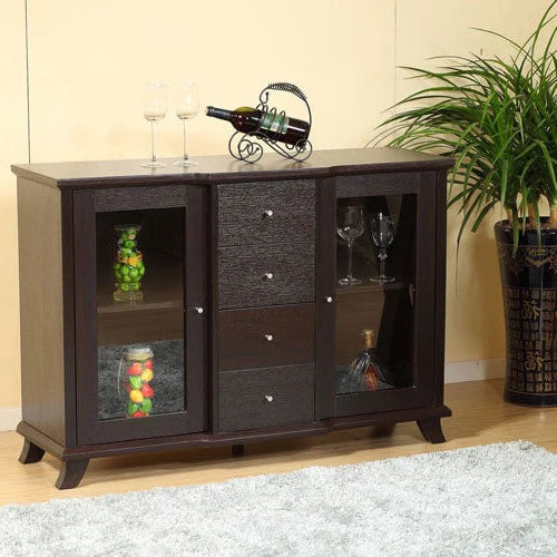 Dark Cherry Bar Wine Rack Server Buffet- Model #1800 – SalesAway