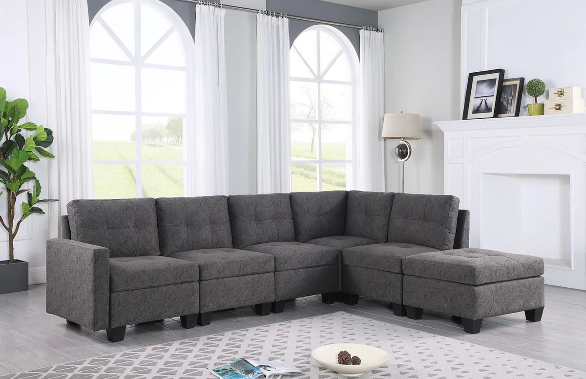 Versatile Grey Fabric Modular Sofa or Sectional - Model #2003 – SalesAway