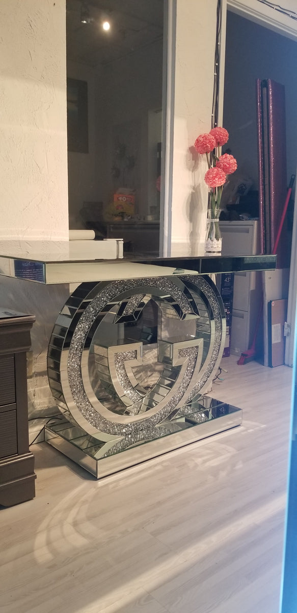 Gucci Crushed Glass Console Table- Floor Model- Model GG – SalesAway
