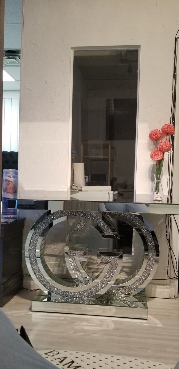 Gucci Crushed Glass Console Table- Floor Model- Model GG – SalesAway