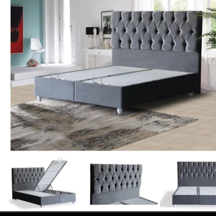 Grey Hydraulic Storage Bed- Made In Turkey- Model #285 – SalesAway