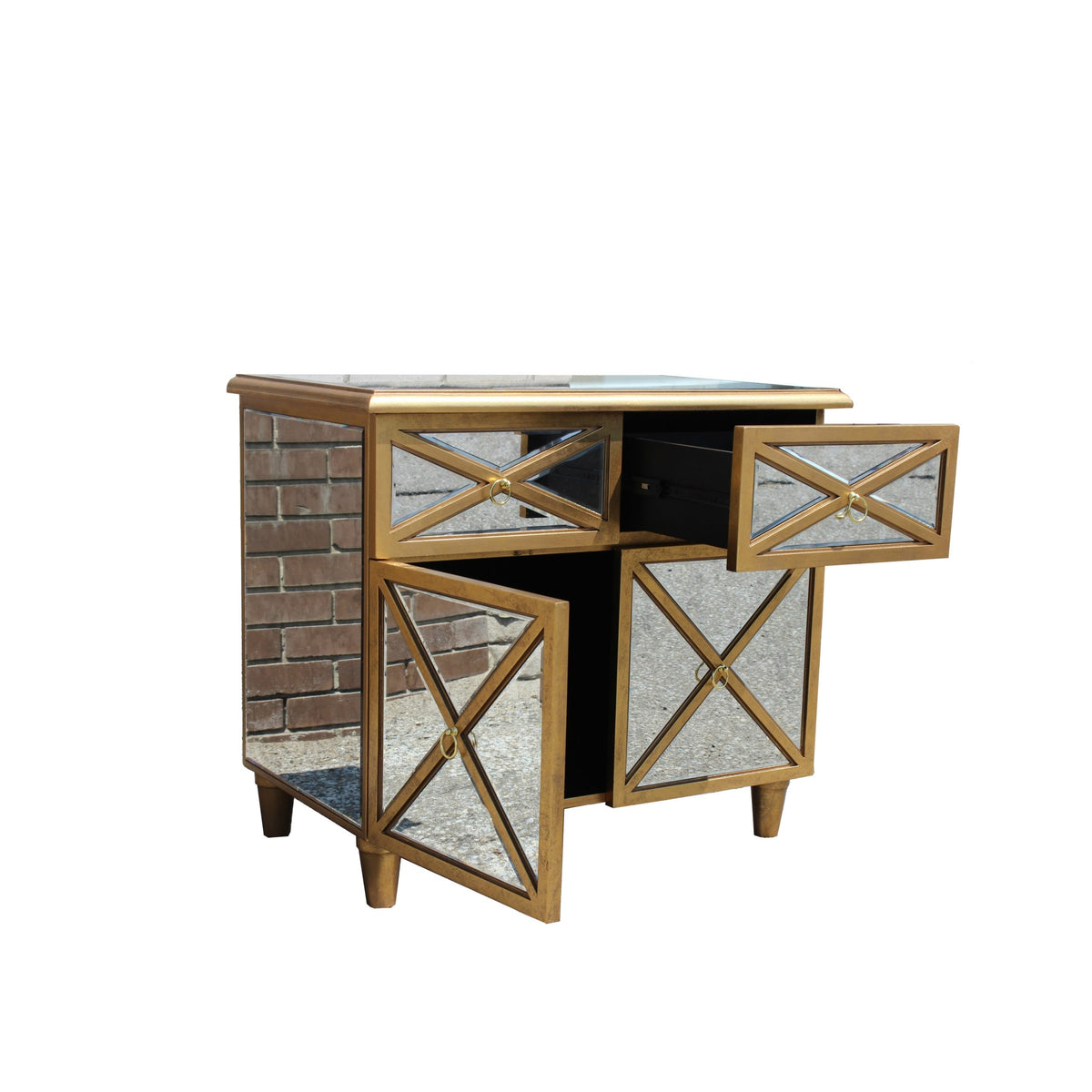 Gold Mirrored Glass Chest- Model Cruz – SalesAway
