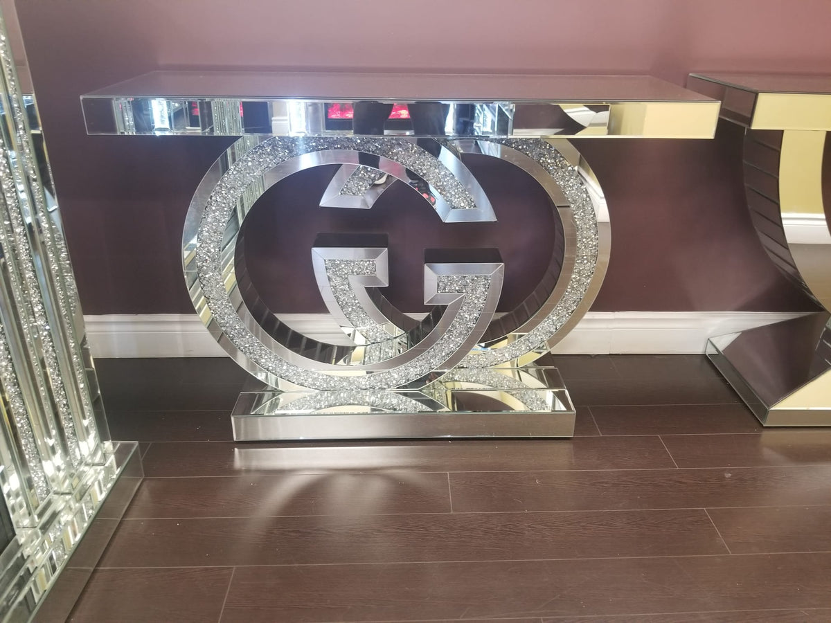 Gucci Crushed Glass Console Table- Floor Model- Model GG – SalesAway