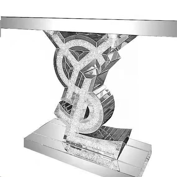 Crushed Glass Mirrored Money Sign Console Table- Model Mula – SalesAway